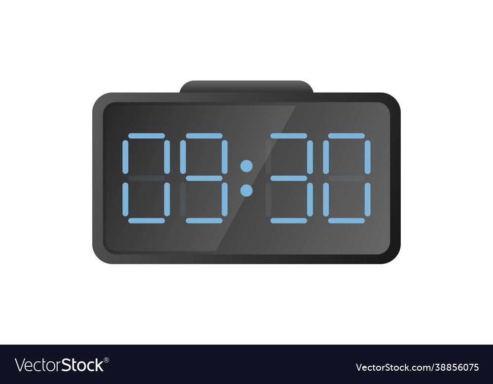 Electronic desk clock modern watches Royalty Free Vector