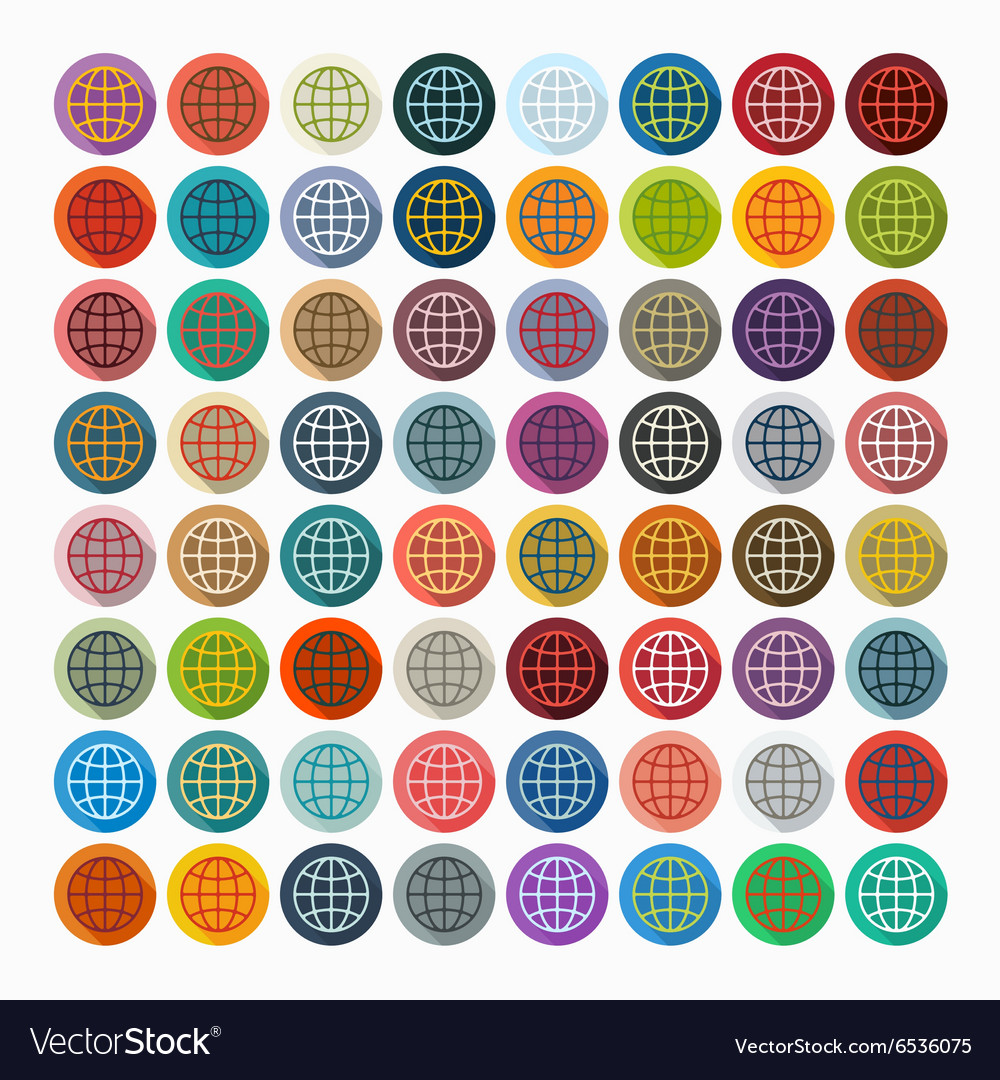 Flat design globe Royalty Free Vector Image - VectorStock