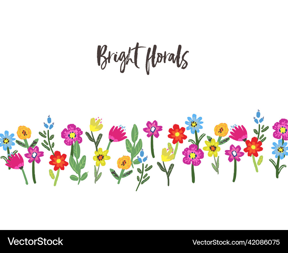 Florals bright flower background Royalty Free Vector Image