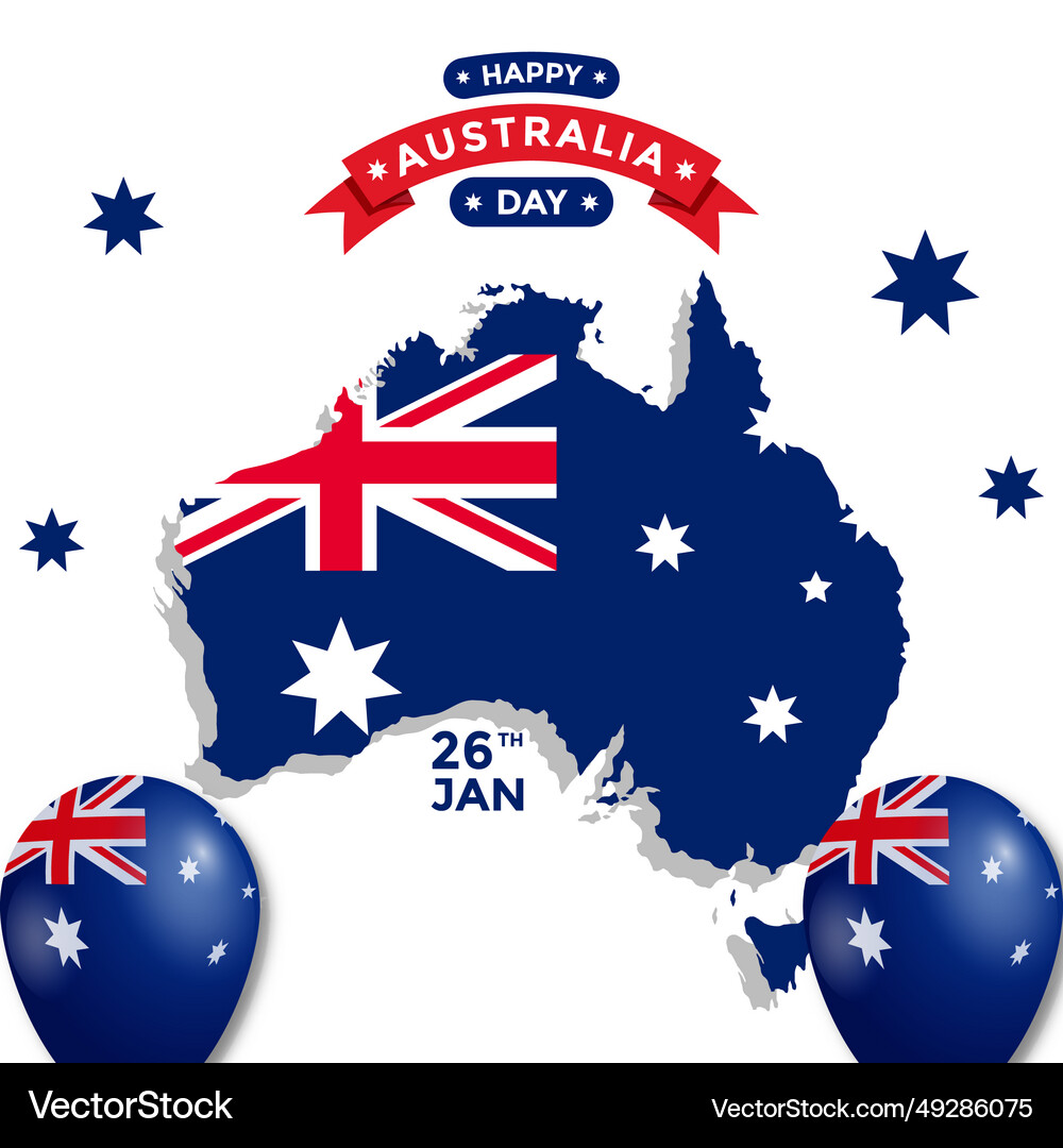 Free flat design australia day Royalty Free Vector Image