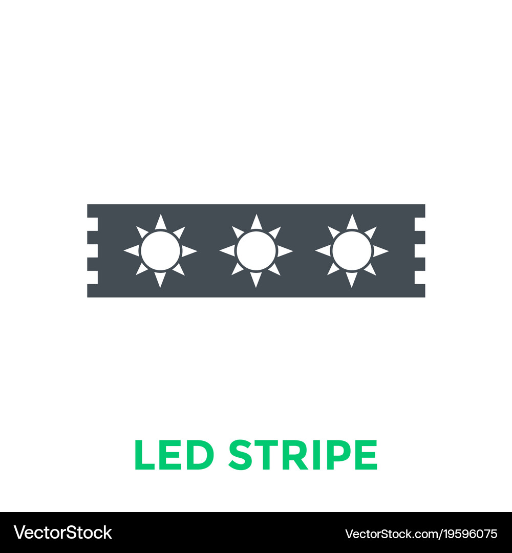 Led stripe icon pictograph Royalty Free Vector Image