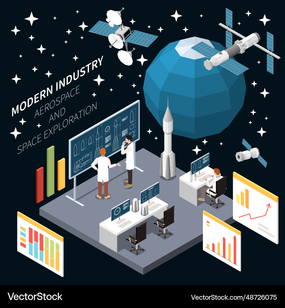 Modern industry composition Royalty Free Vector Image