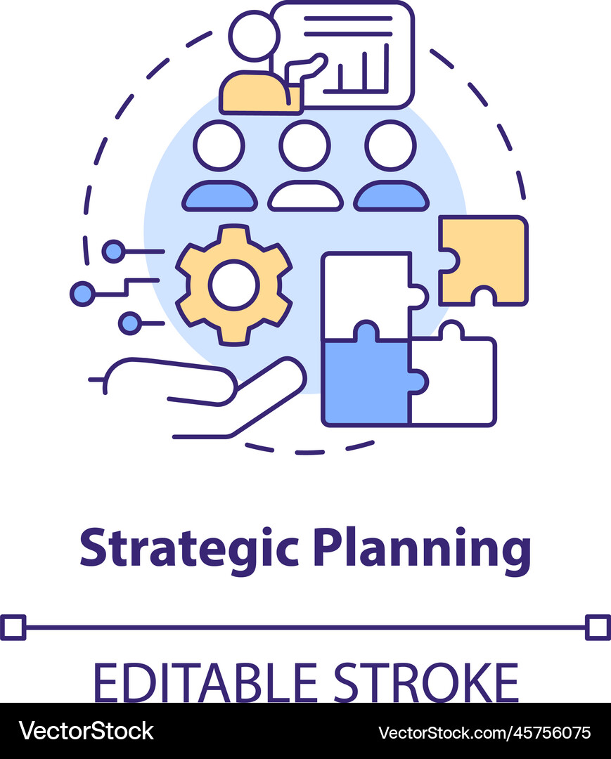 Strategic planning concept icon Royalty Free Vector Image