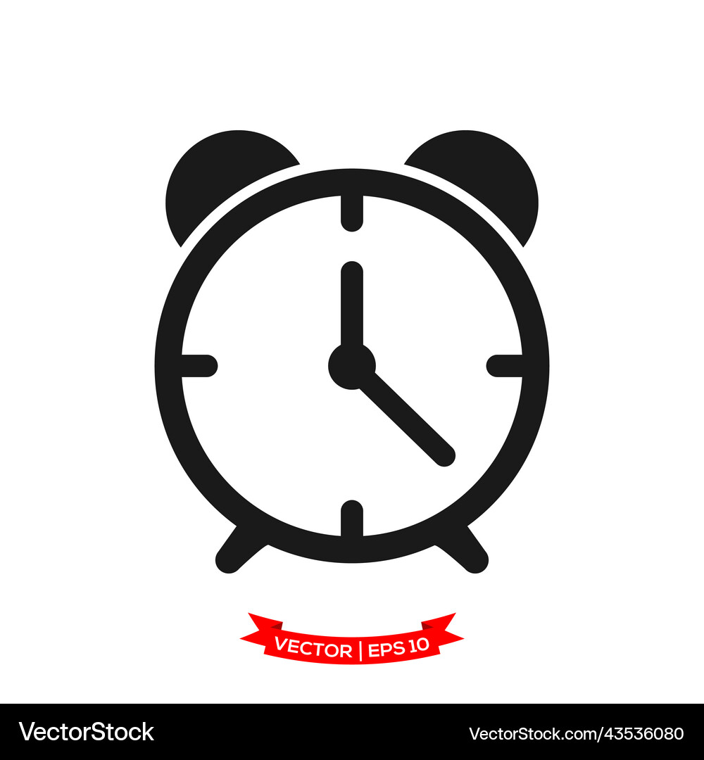 Alarm in trendy flat style Royalty Free Vector Image