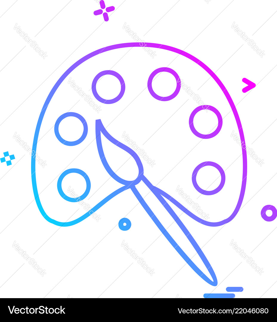 Color palette paint icon design Royalty Free Vector Image