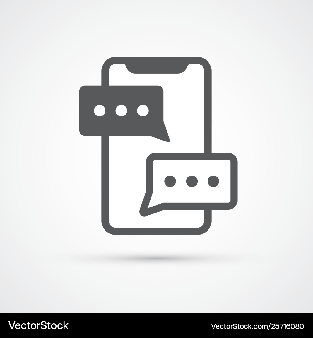 Communication mobile phone trendy symbol Vector Image