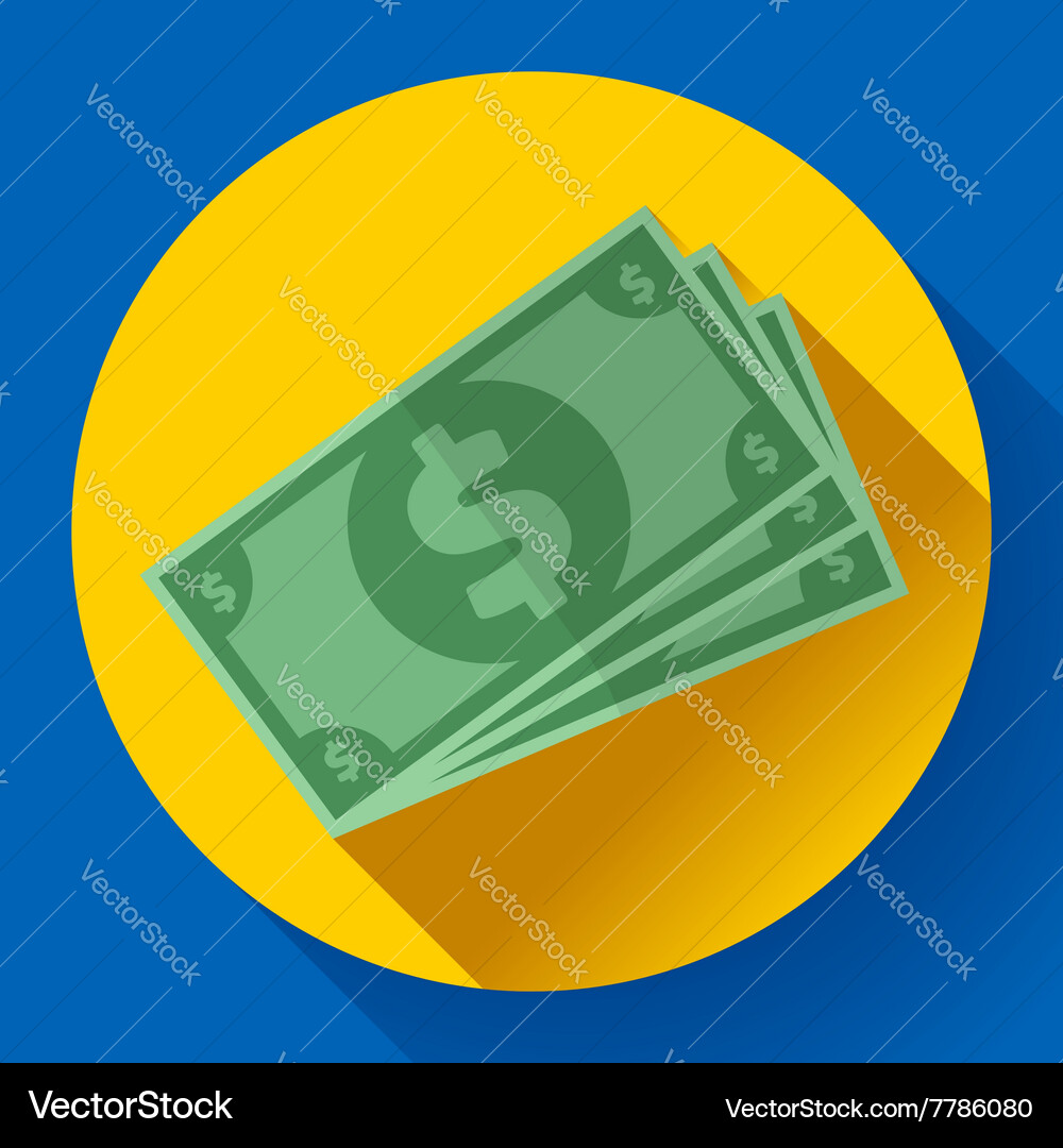 Flat icon of money Royalty Free Vector Image - VectorStock