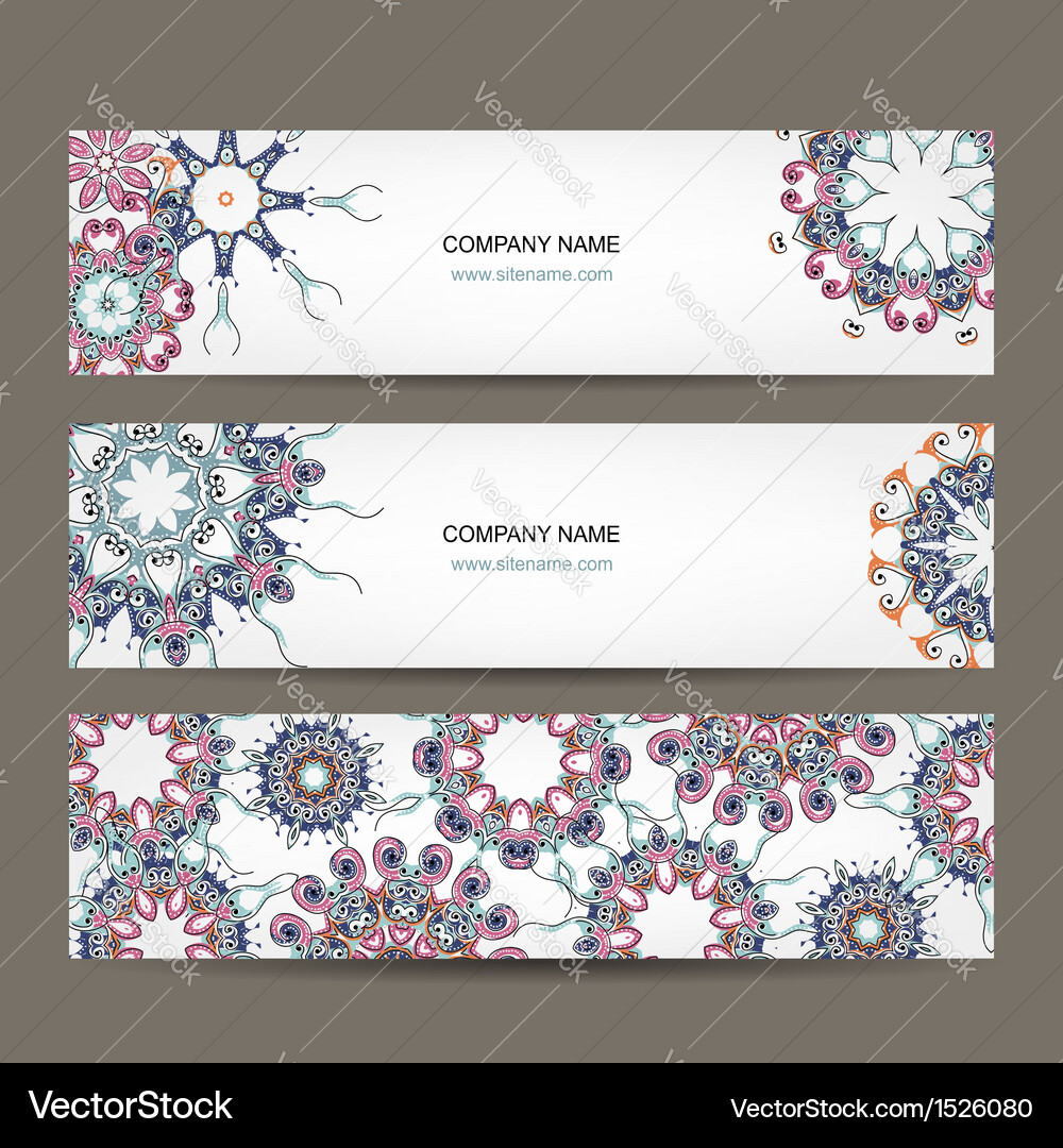 Floral banners design with place for your text Vector Image