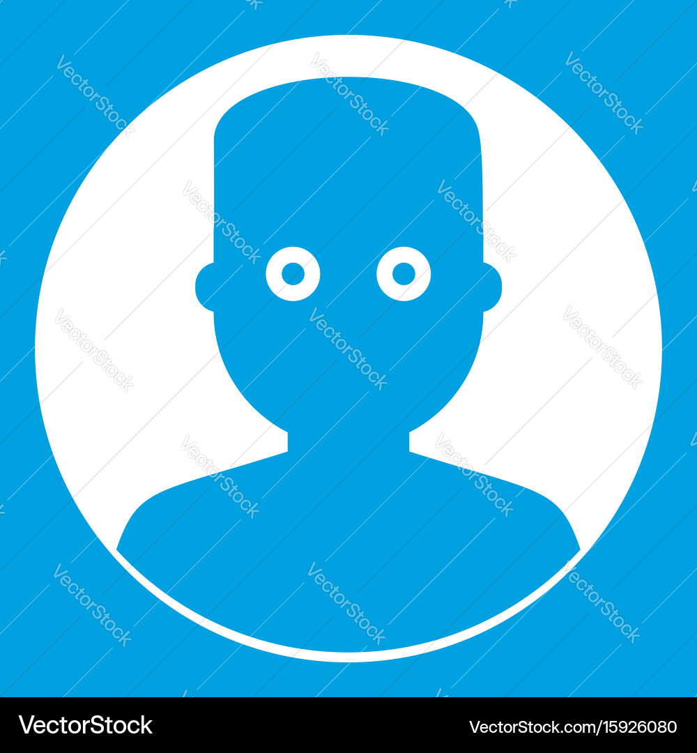 Man in the dark icon white Royalty Free Vector Image