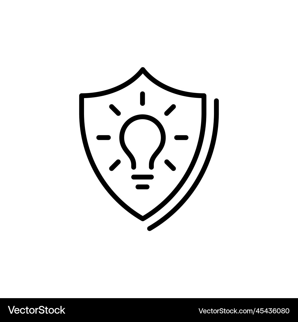 Protect intellectual property private patent icon Vector Image