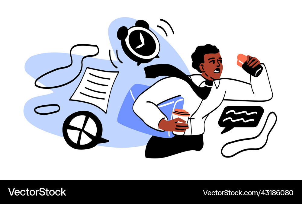 Scenes of hectic pace life Royalty Free Vector Image