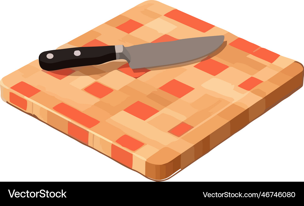 Sharp steel blade cuts fresh meat perfectly Vector Image