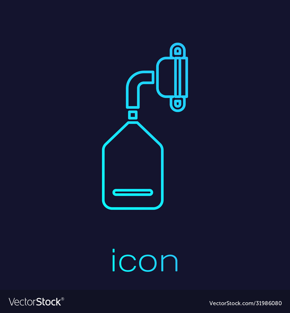 Turquoise line medical oxygen mask icon isolated Vector Image