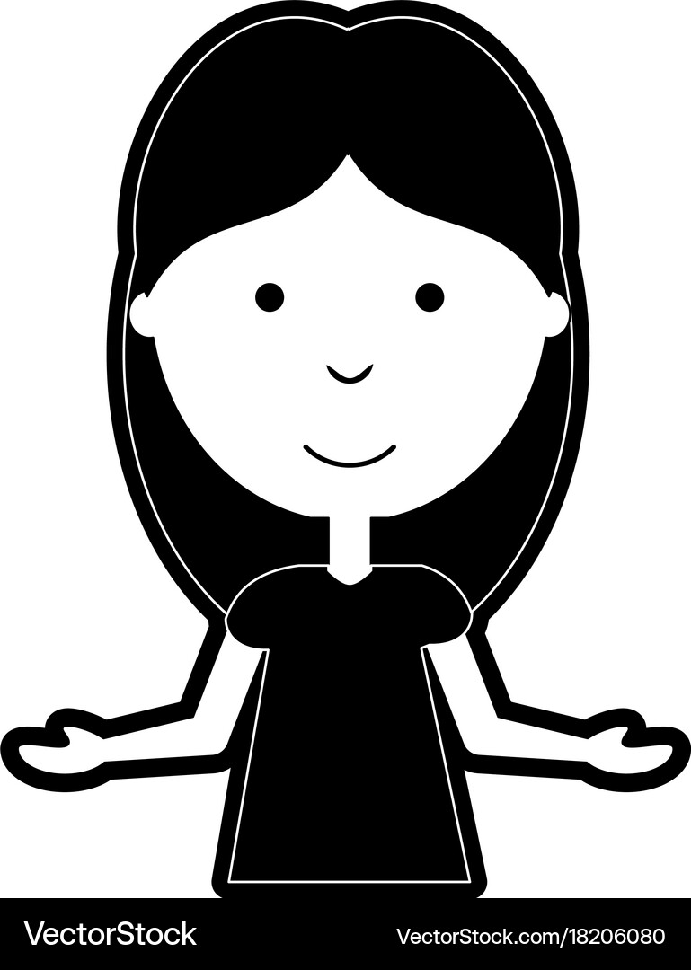 Woman with open arms Royalty Free Vector Image