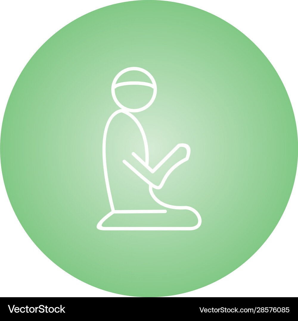 Beautiful offering prayer line icon Royalty Free Vector