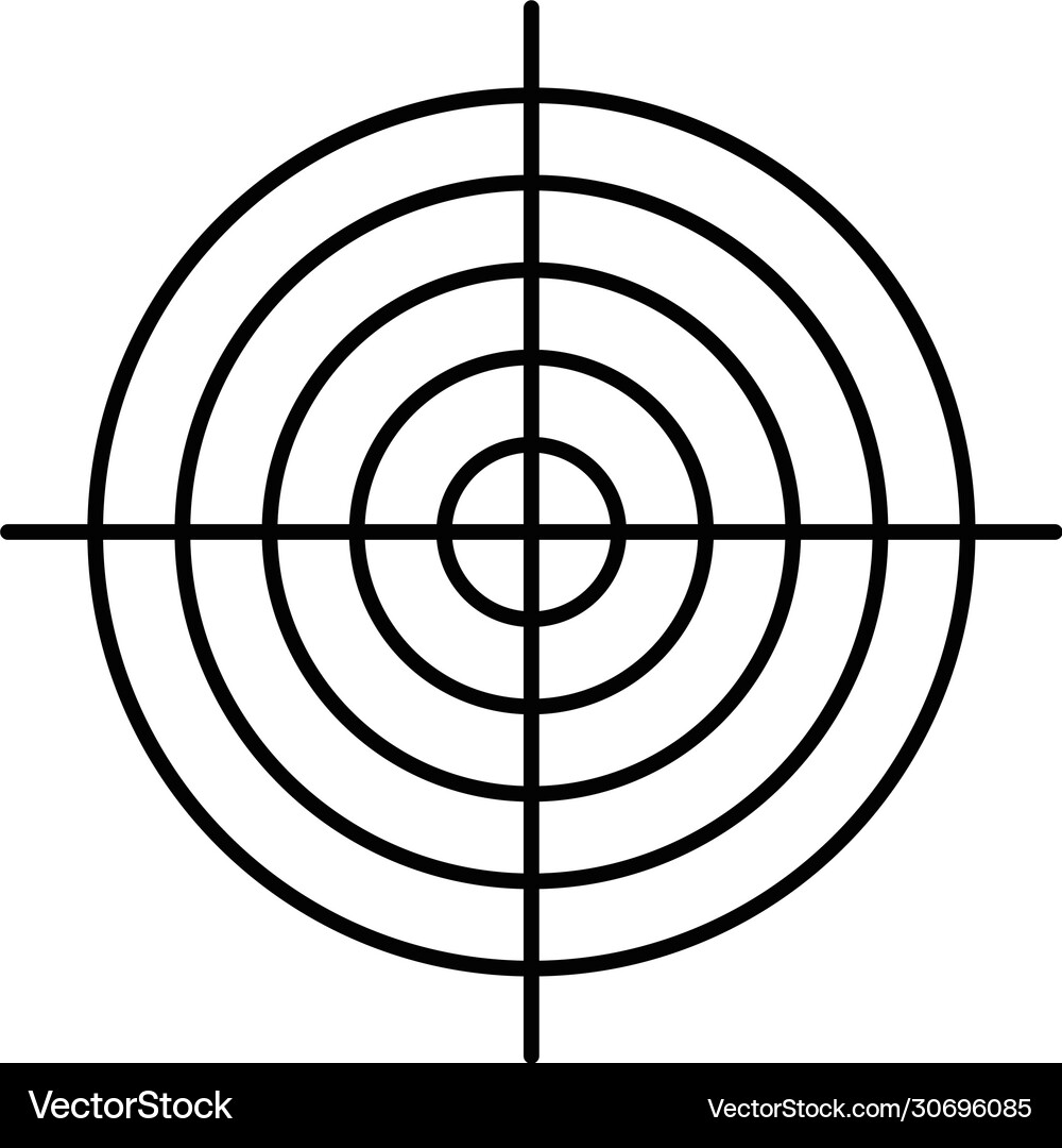 Black target hunting shooting sport Royalty Free Vector