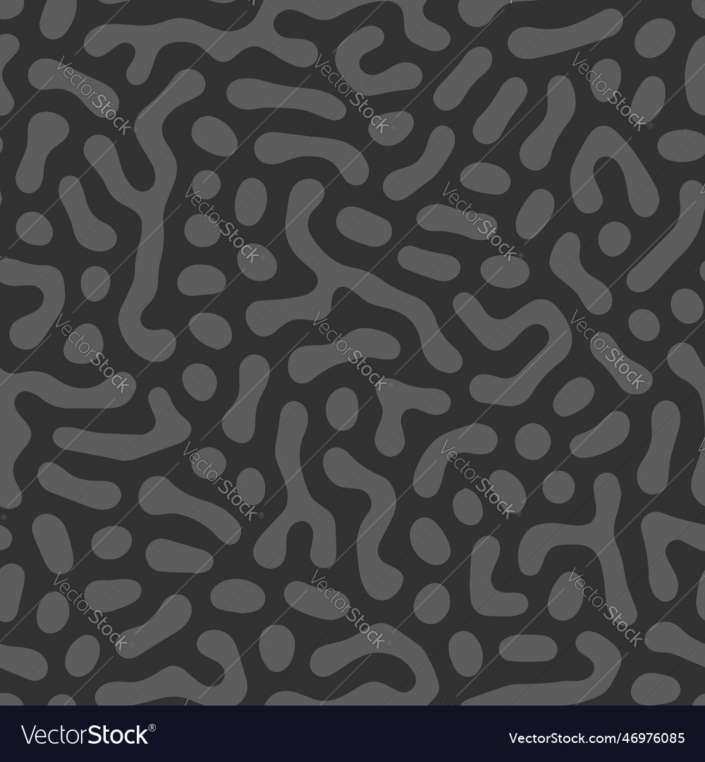Blob Seamless Pattern Grey Black Apparel Design Vector Image