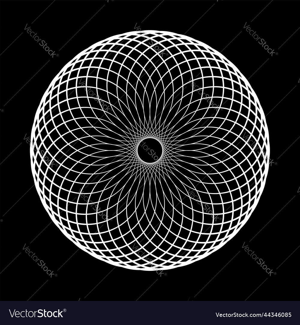 Circle spirograph pattern Royalty Free Vector Image