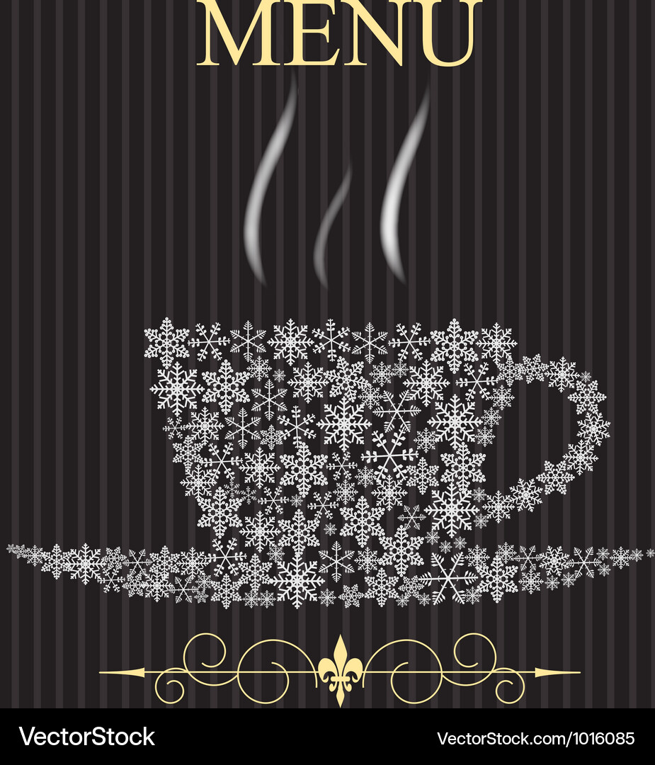 Concept of restaurant menu on winter Royalty Free Vector