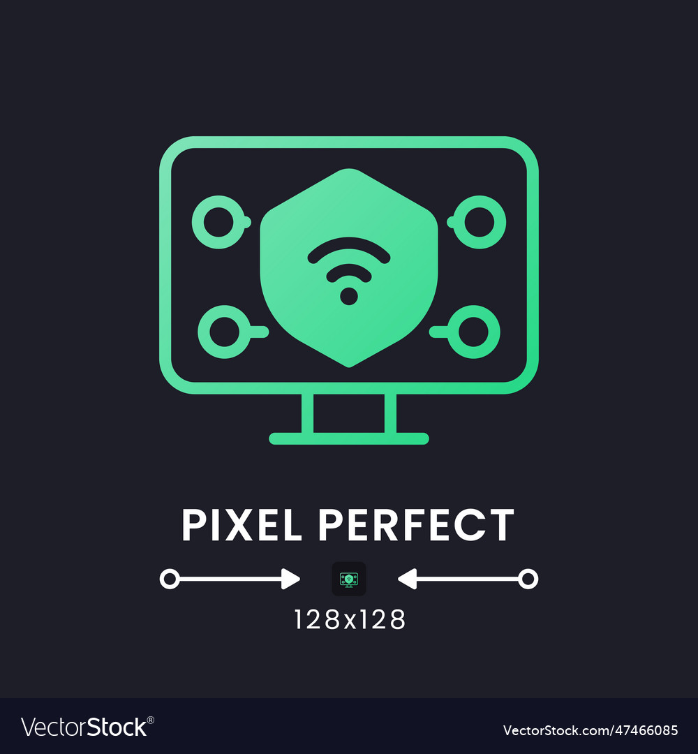 Endpoint security green solid gradient desktop Vector Image