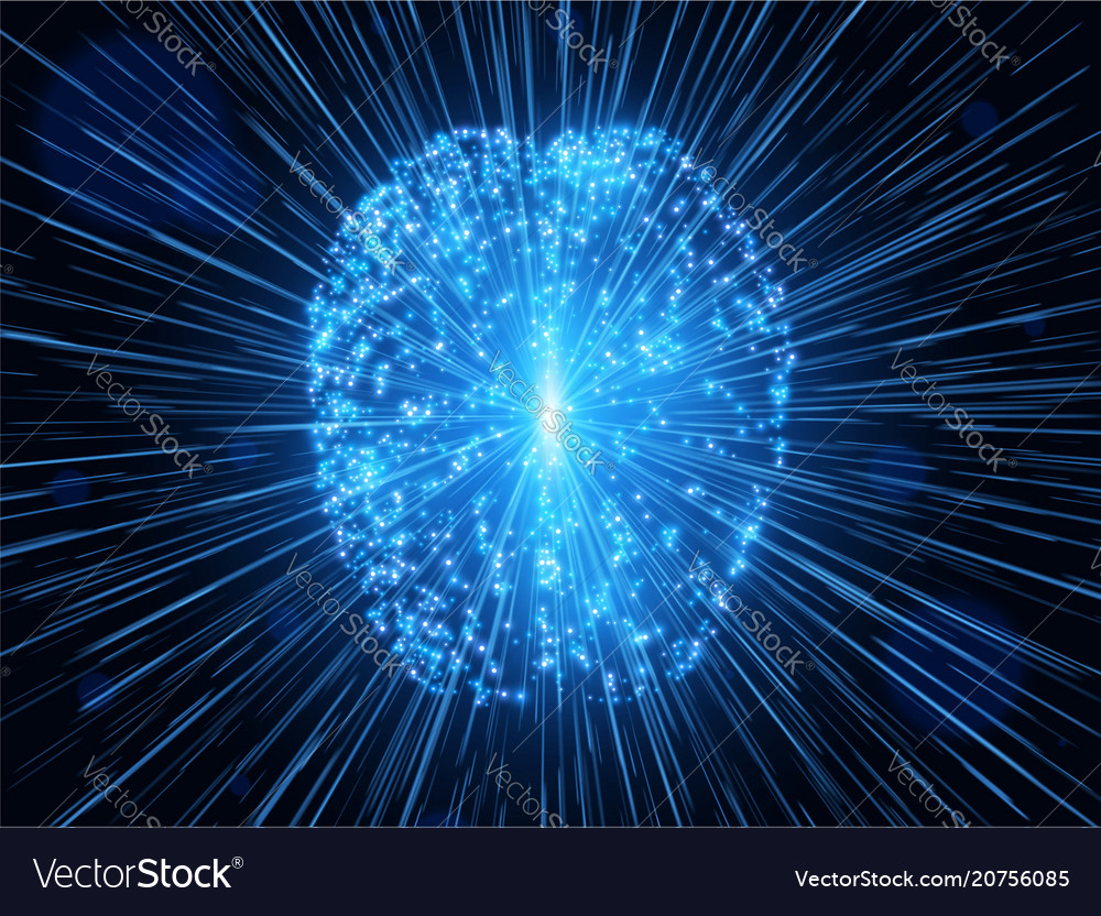 Human brain abstract technology background Vector Image