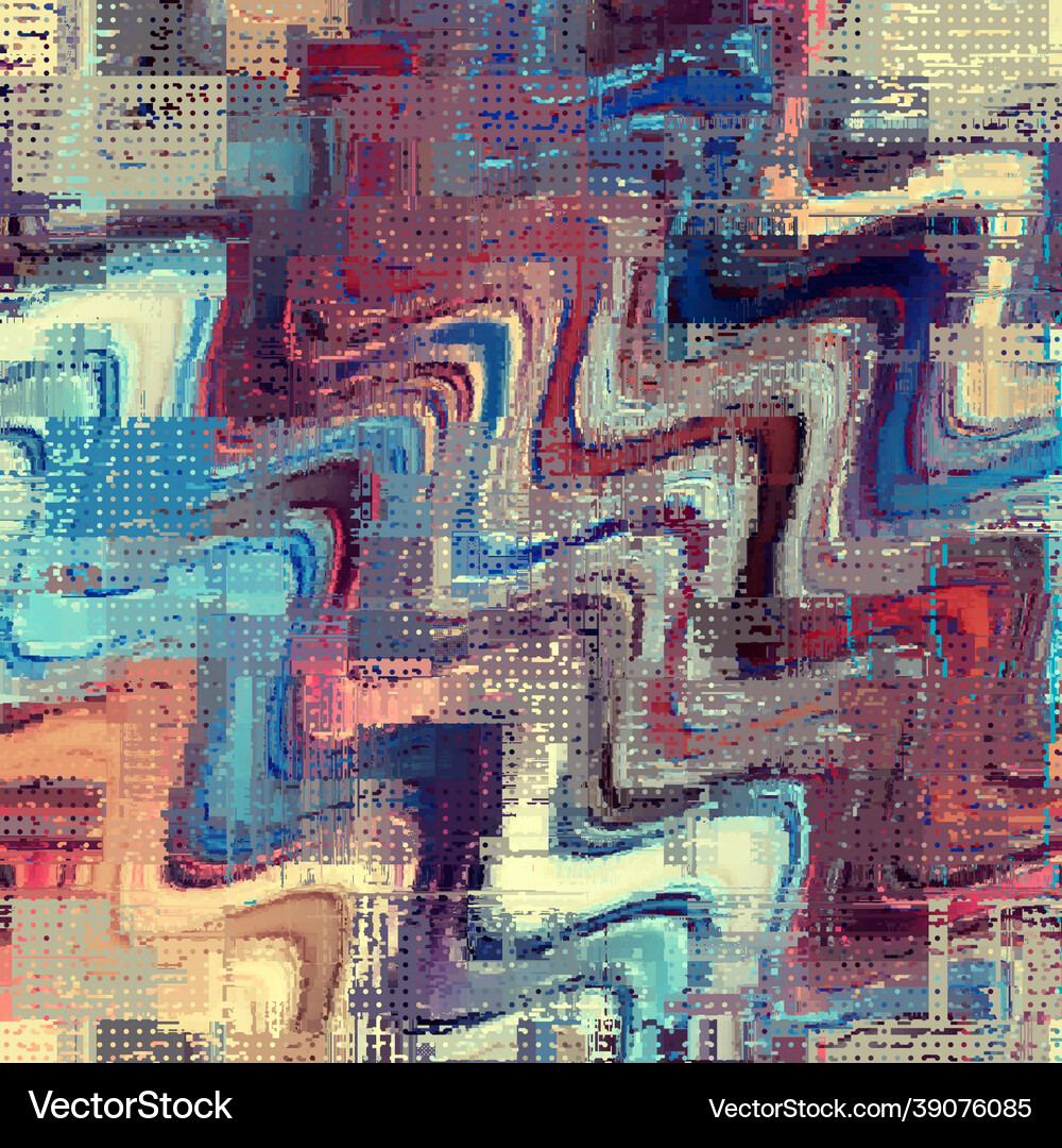 Image with imitation of grunge datamoshing Vector Image