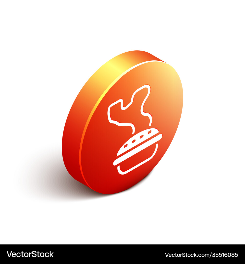 Isometric homemade pie icon isolated on white Vector Image