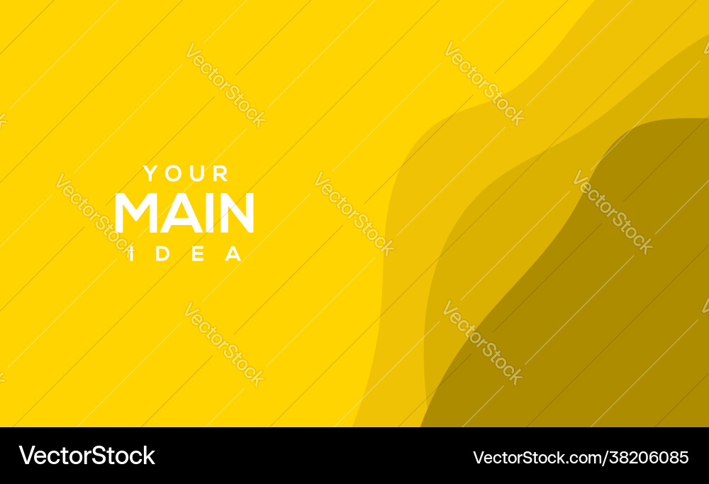 Light yellow abstract background and yellow curve Vector Image