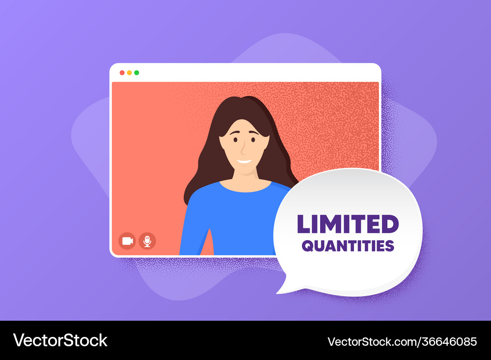 Limited quantities symbol special offer sign Vector Image