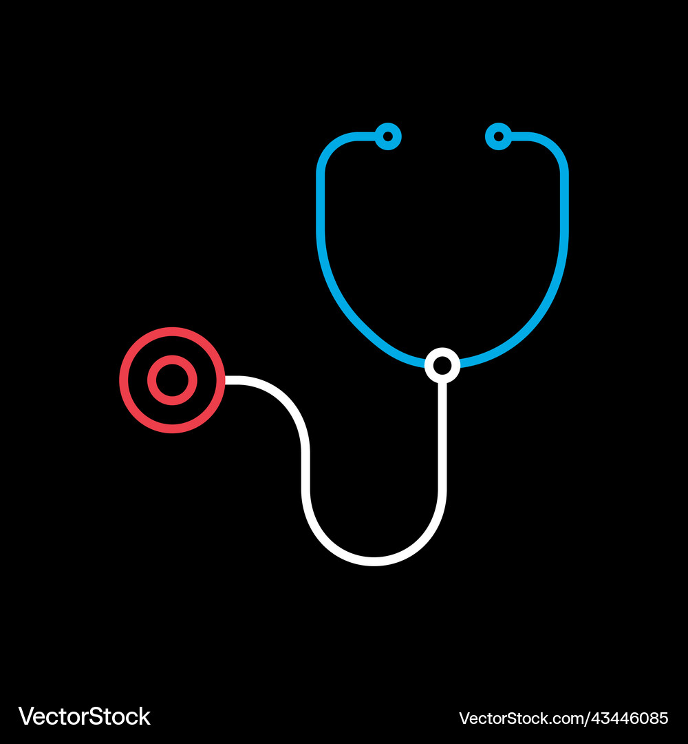 Medical stethoscope icon sign Royalty Free Vector Image