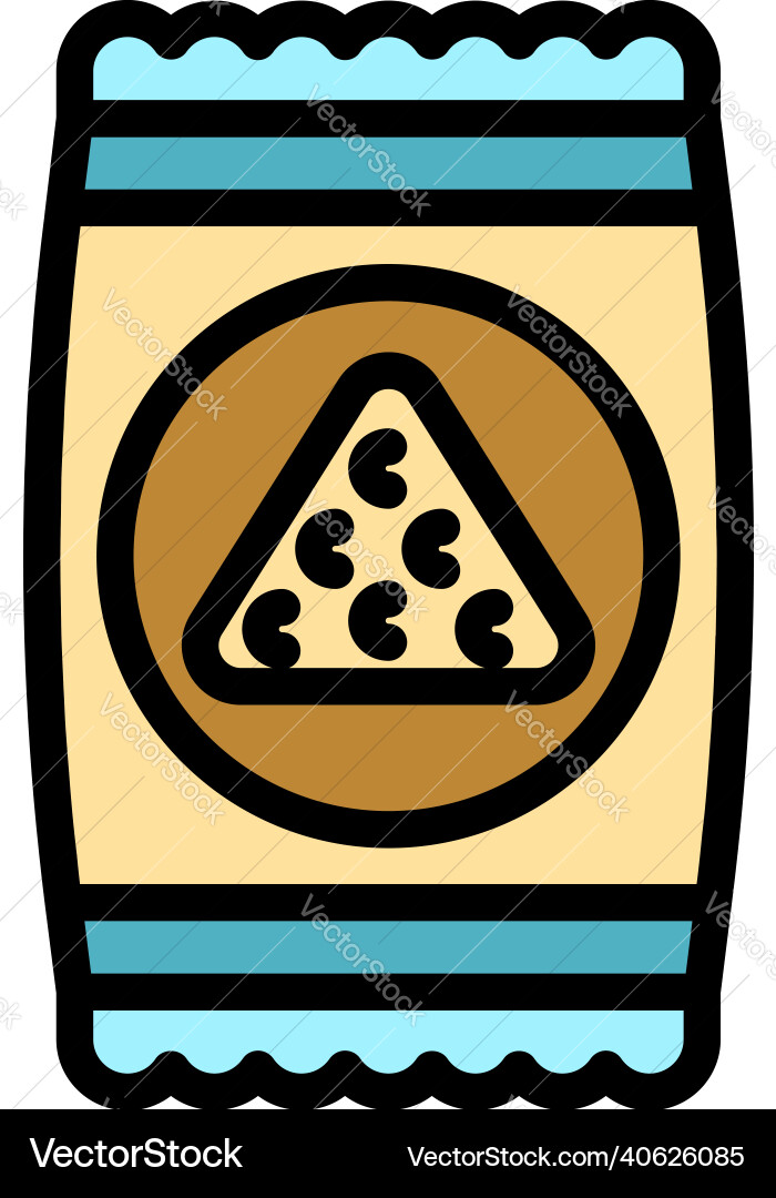 Pack nachos icon color outline Royalty Free Vector Image