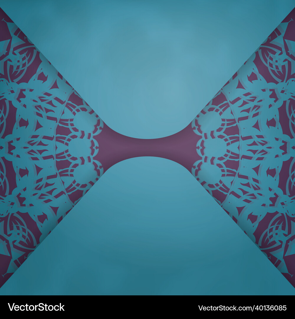 Postcard template in turquoise color Royalty Free Vector