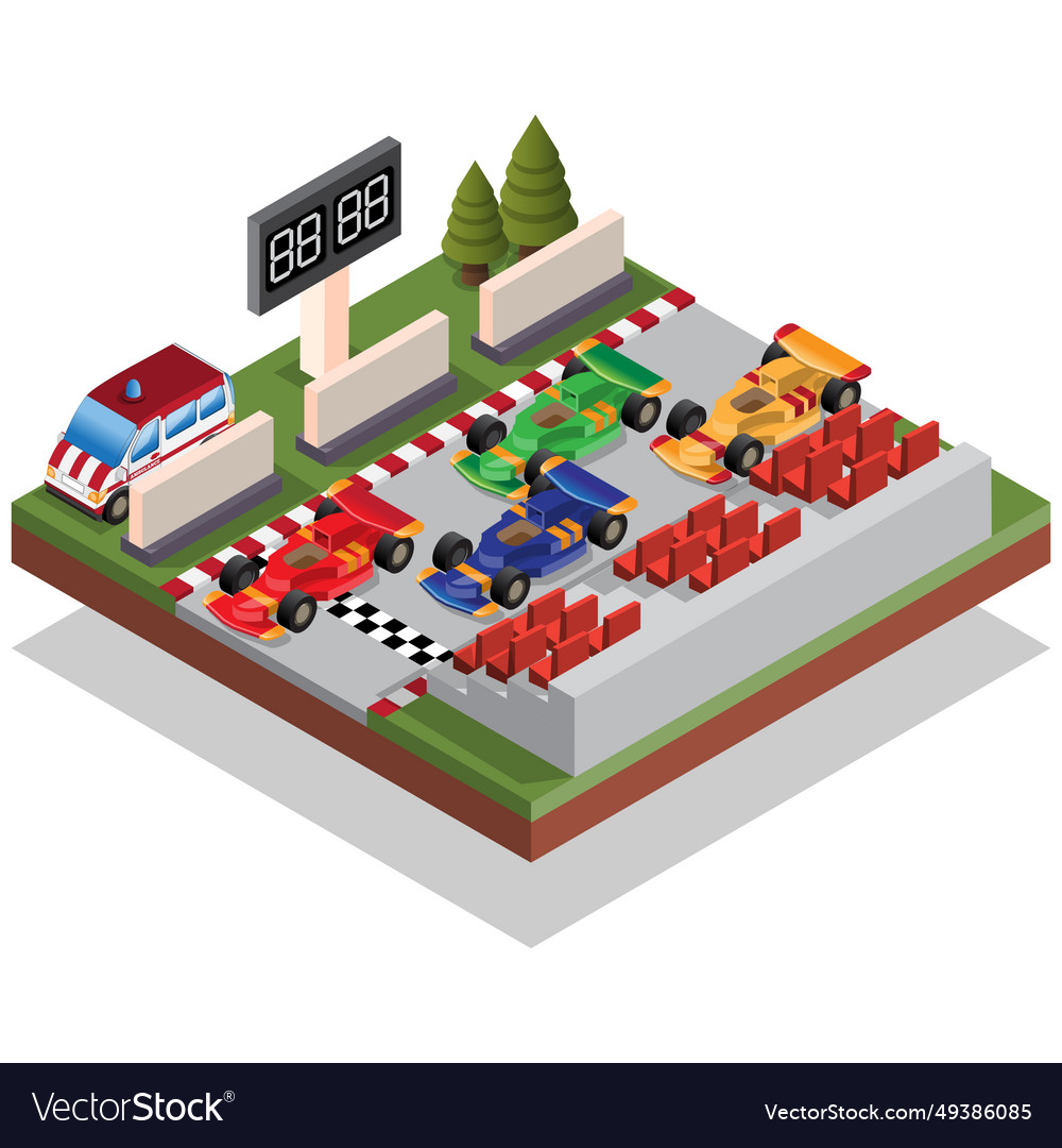 Racing cars Royalty Free Vector Image - VectorStock
