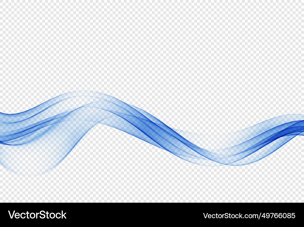 Stream of transparent blue lines a wave Royalty Free Vector