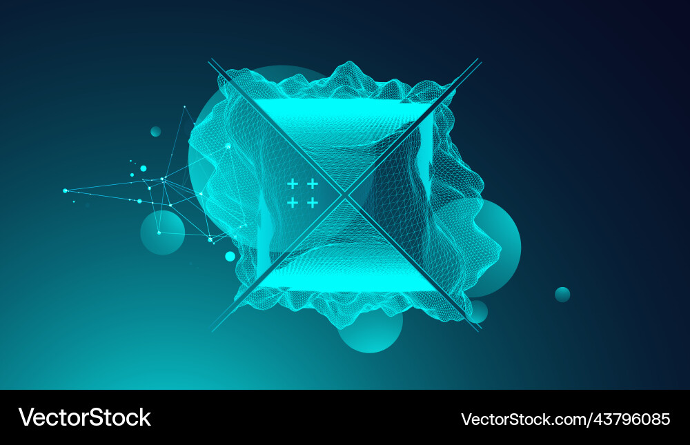 Trendy abstract wireframe background modern Vector Image