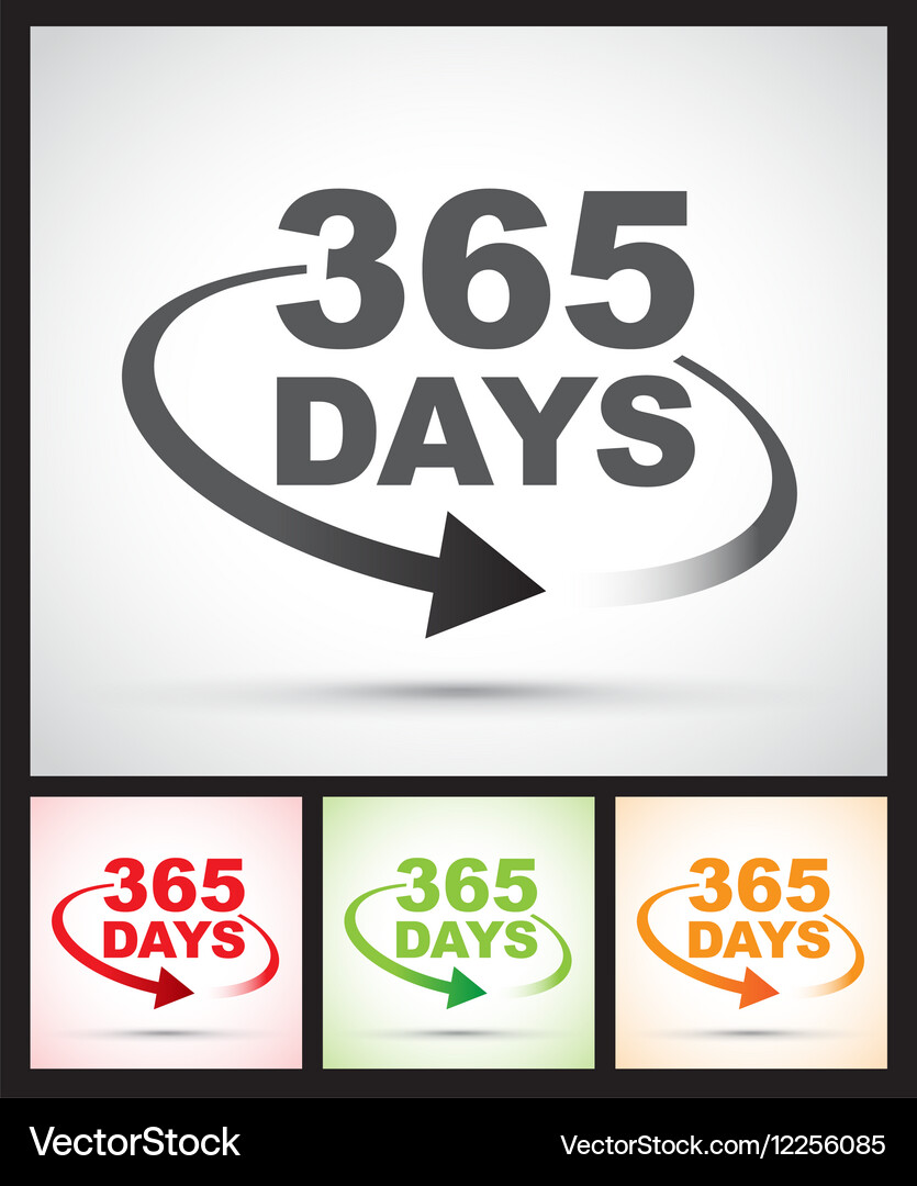 Yearly Calendar - 365 Days Royalty Free Vector Image