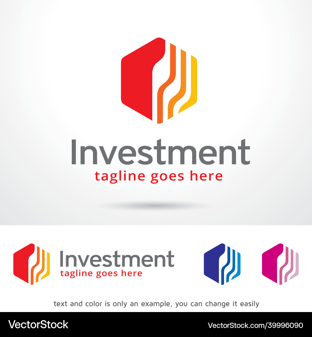 Abstract investment logo template Royalty Free Vector Image