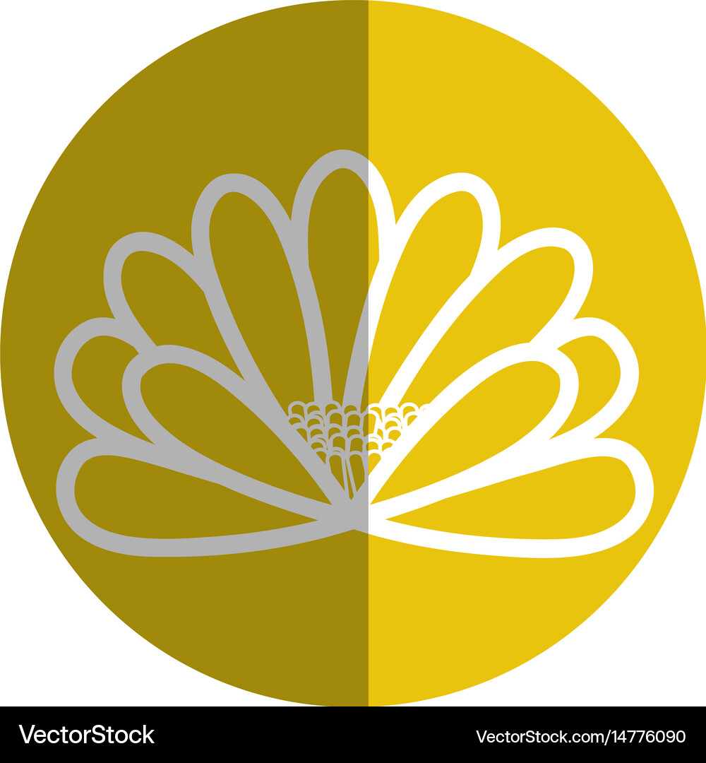 Beautiful flower decoration icon Royalty Free Vector Image