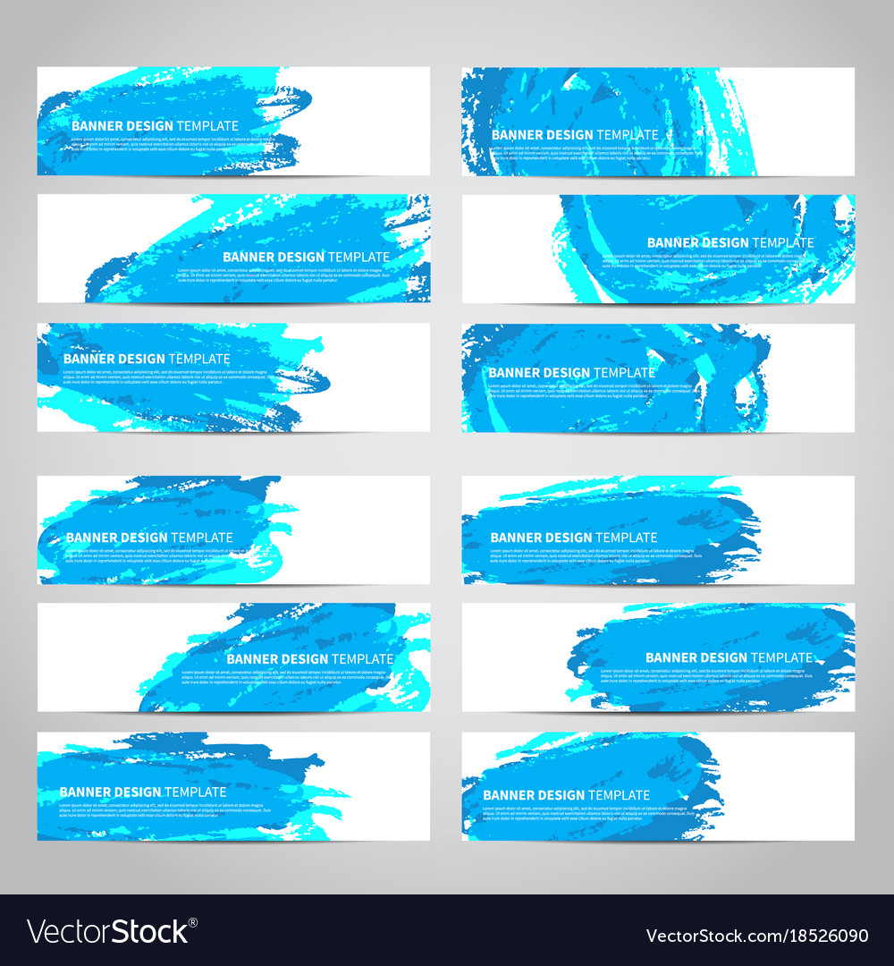 Blue banners Royalty Free Vector Image - VectorStock