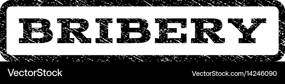 Bribery watermark stamp Royalty Free Vector Image