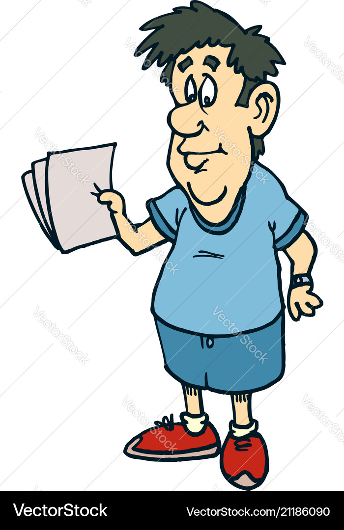 Casual friday cartoon character Royalty Free Vector Image