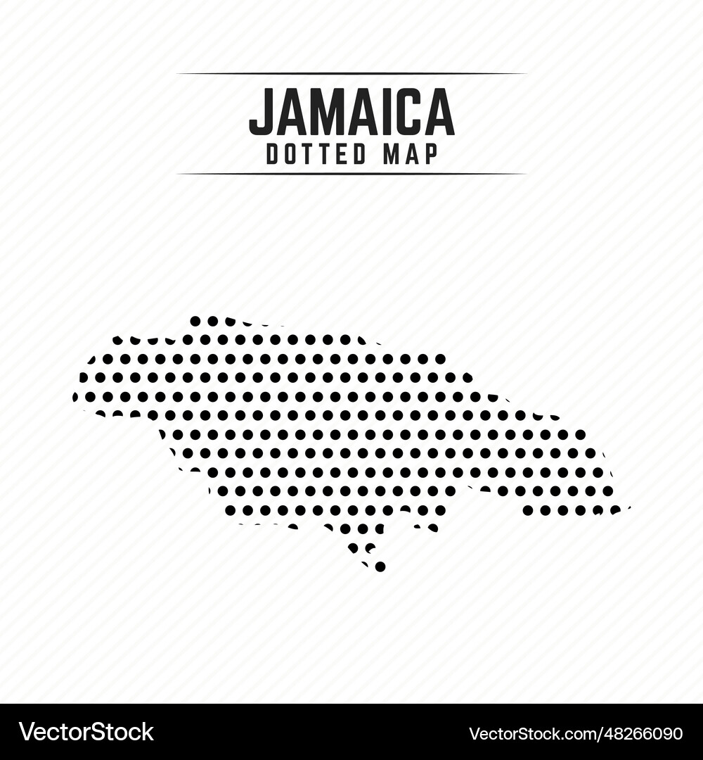 Dotted map of jamaica Royalty Free Vector Image