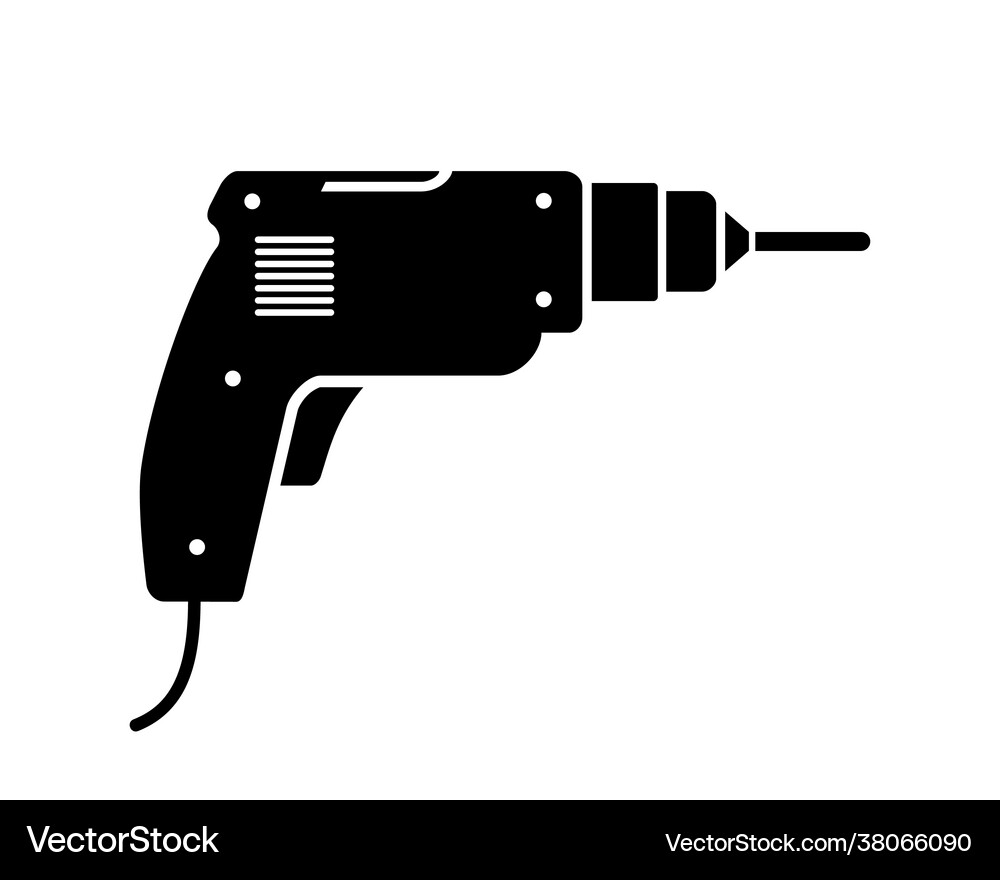Drilling machine icon isolated sign symbol Vector Image