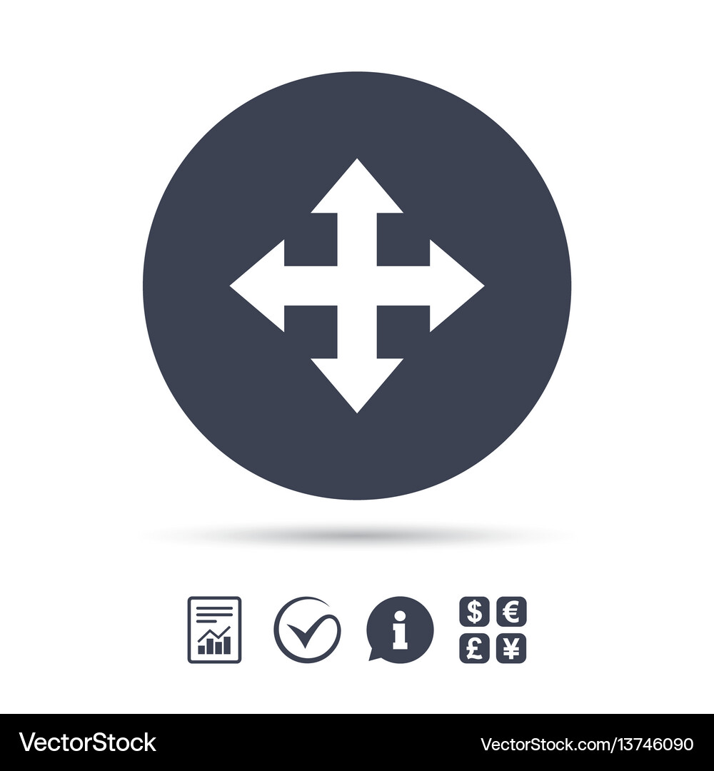 Fullscreen sign icon arrows symbol Royalty Free Vector Image