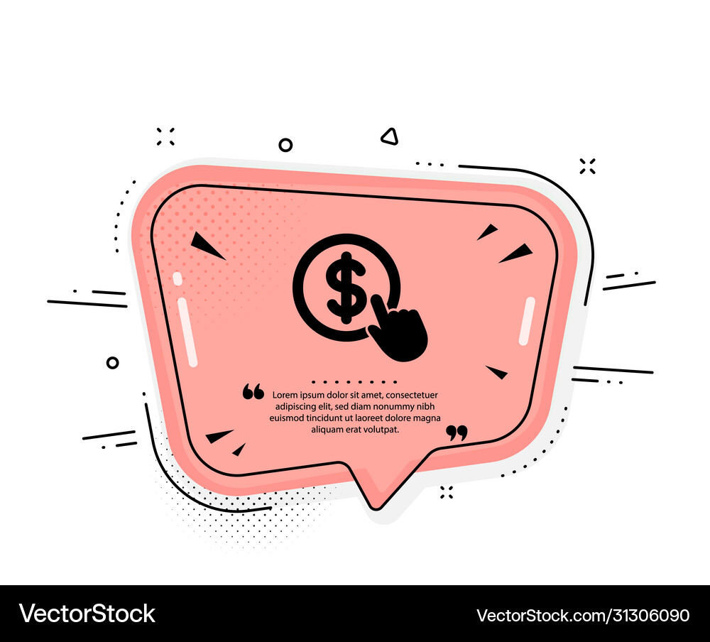 Hand click icon currency exchange sign Royalty Free Vector