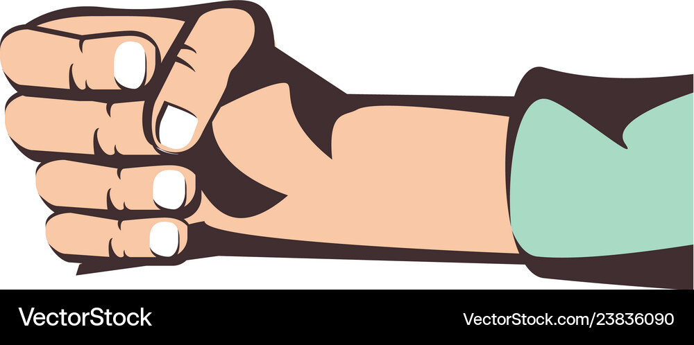 Hand human fist icon Royalty Free Vector Image