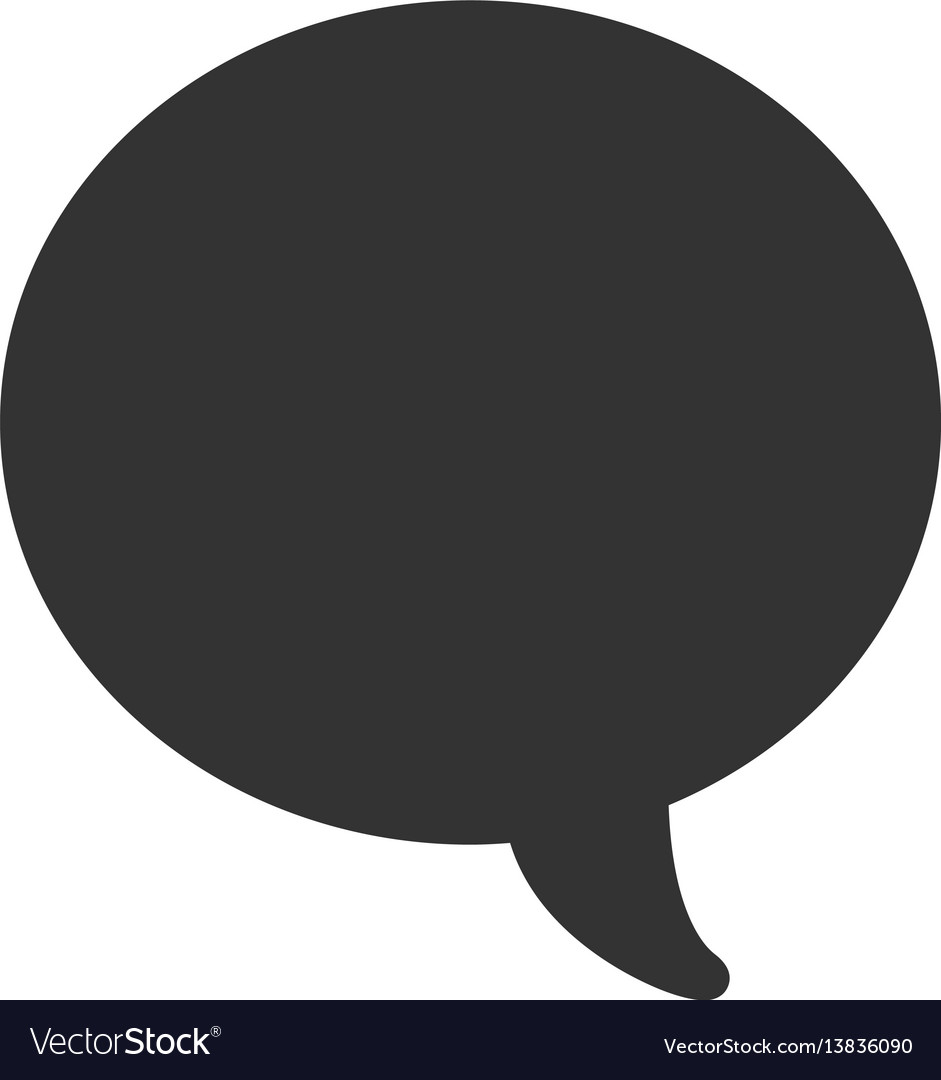 Message bubble flat icon Royalty Free Vector Image