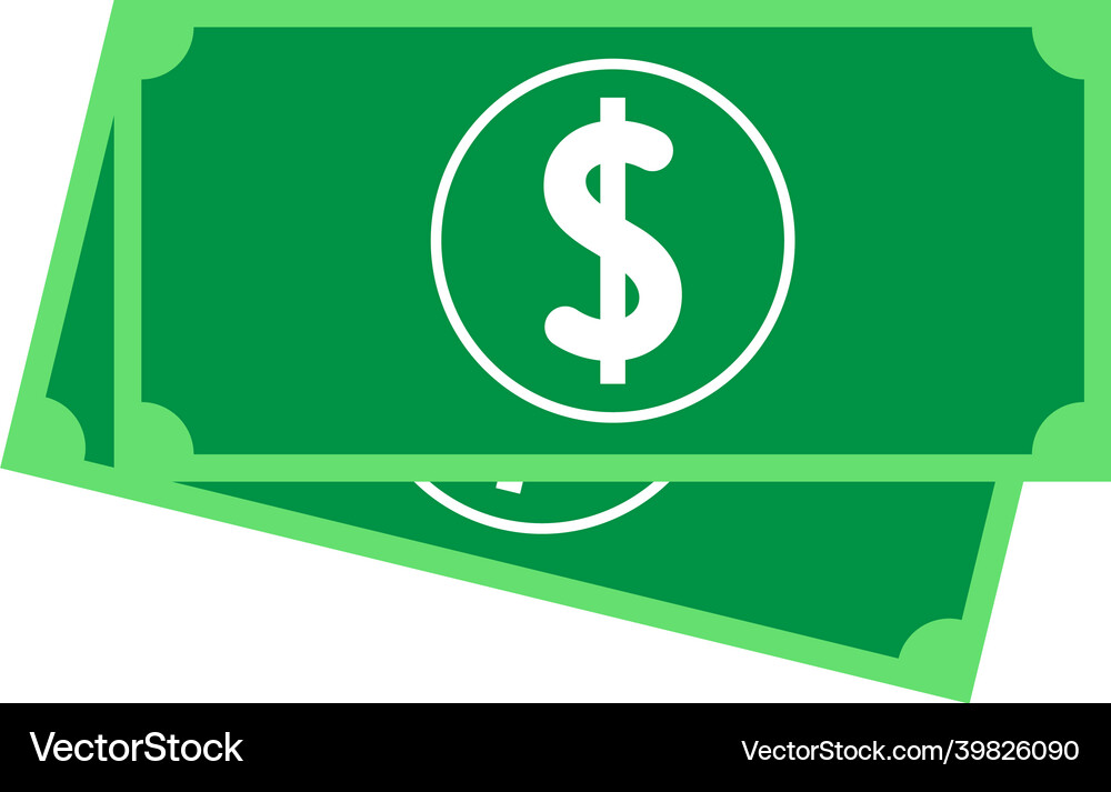 Paper money icon design template isolated Vector Image
