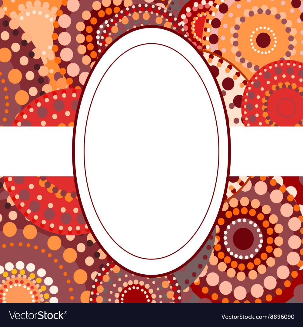 Patterned frame background invitation circular Vector Image