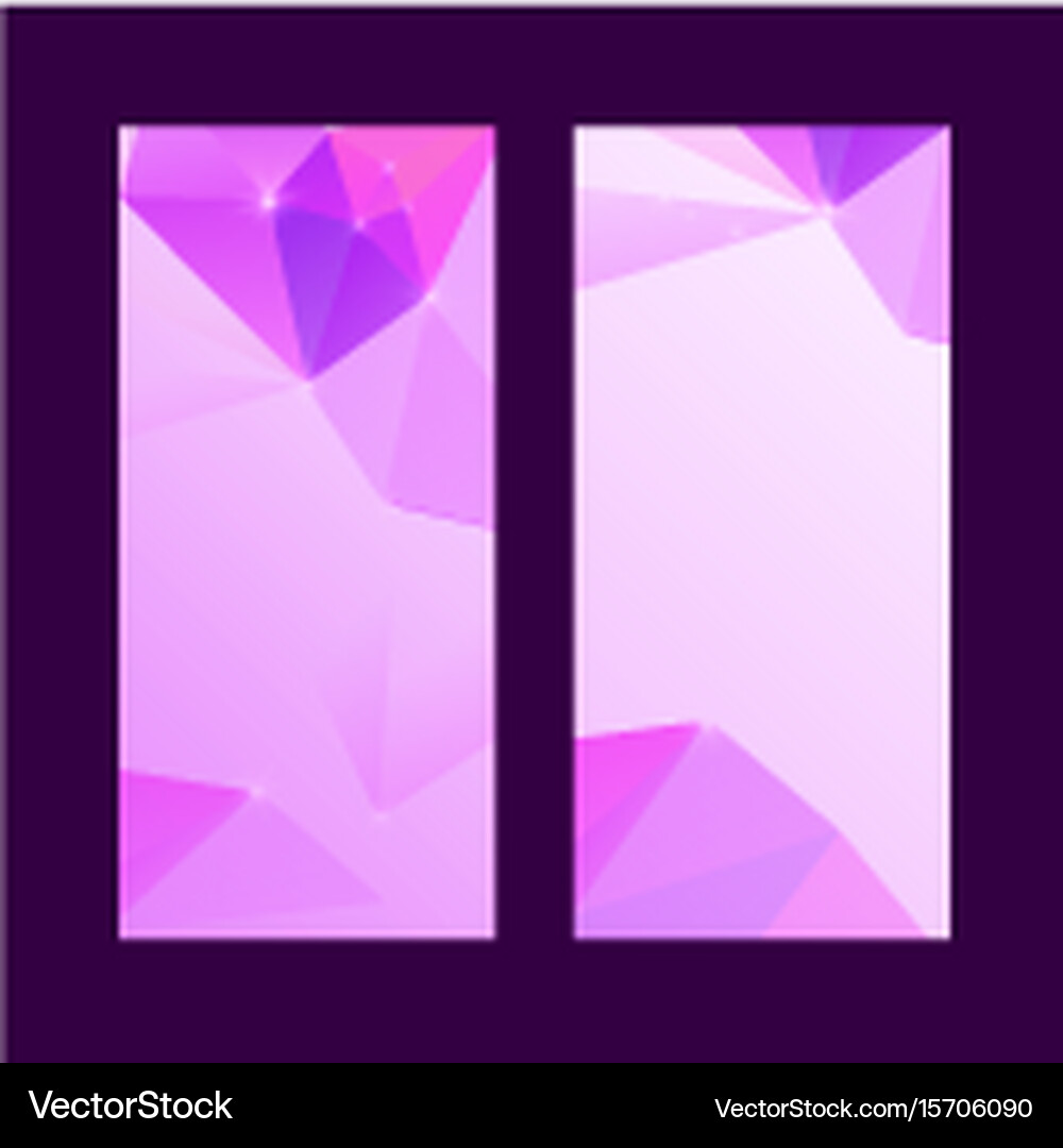Set of bright modern polygonal background Vector Image
